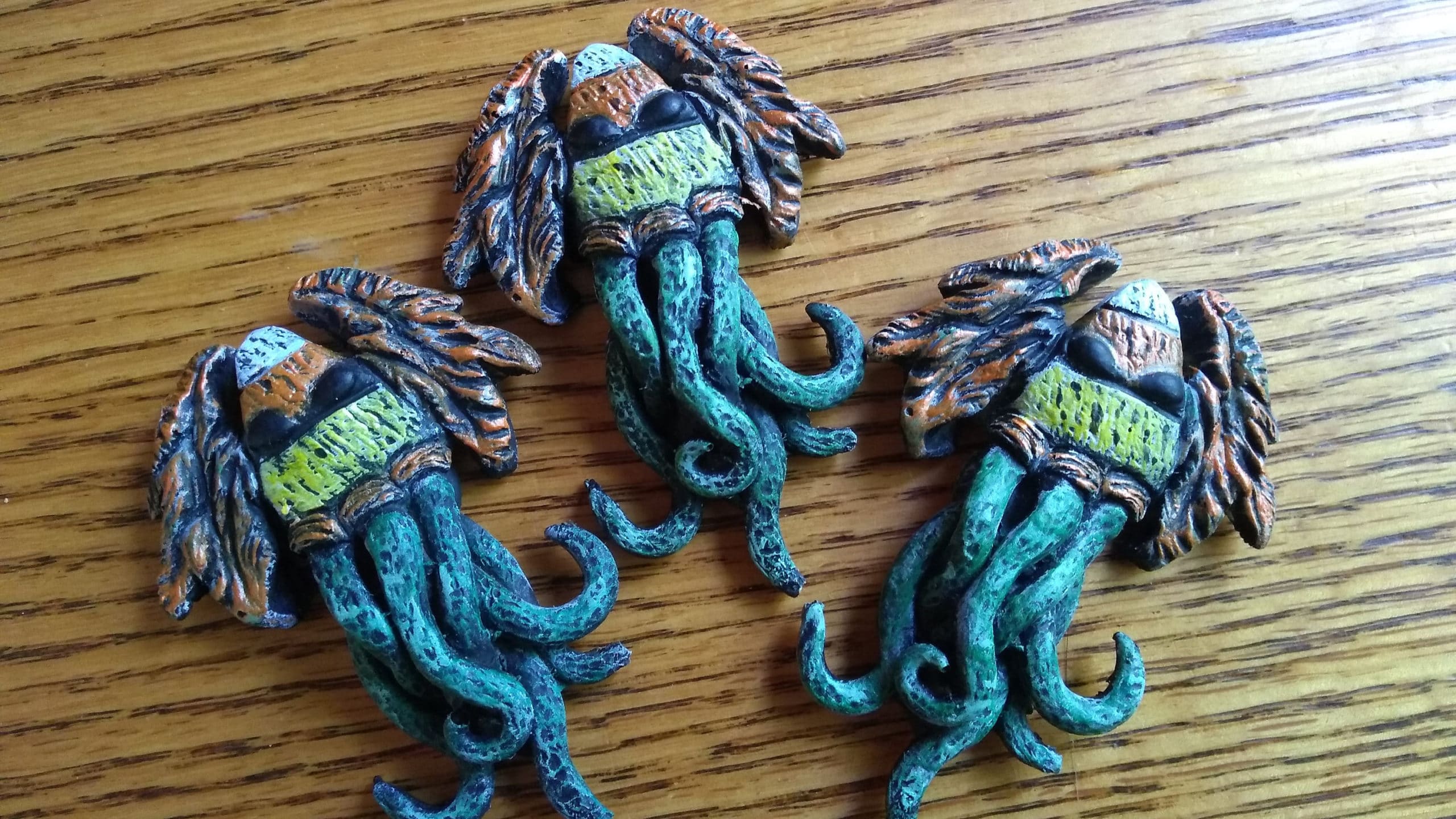 Candy Corn Cthulhu Magnet or Pin - Anthony J. Rapino